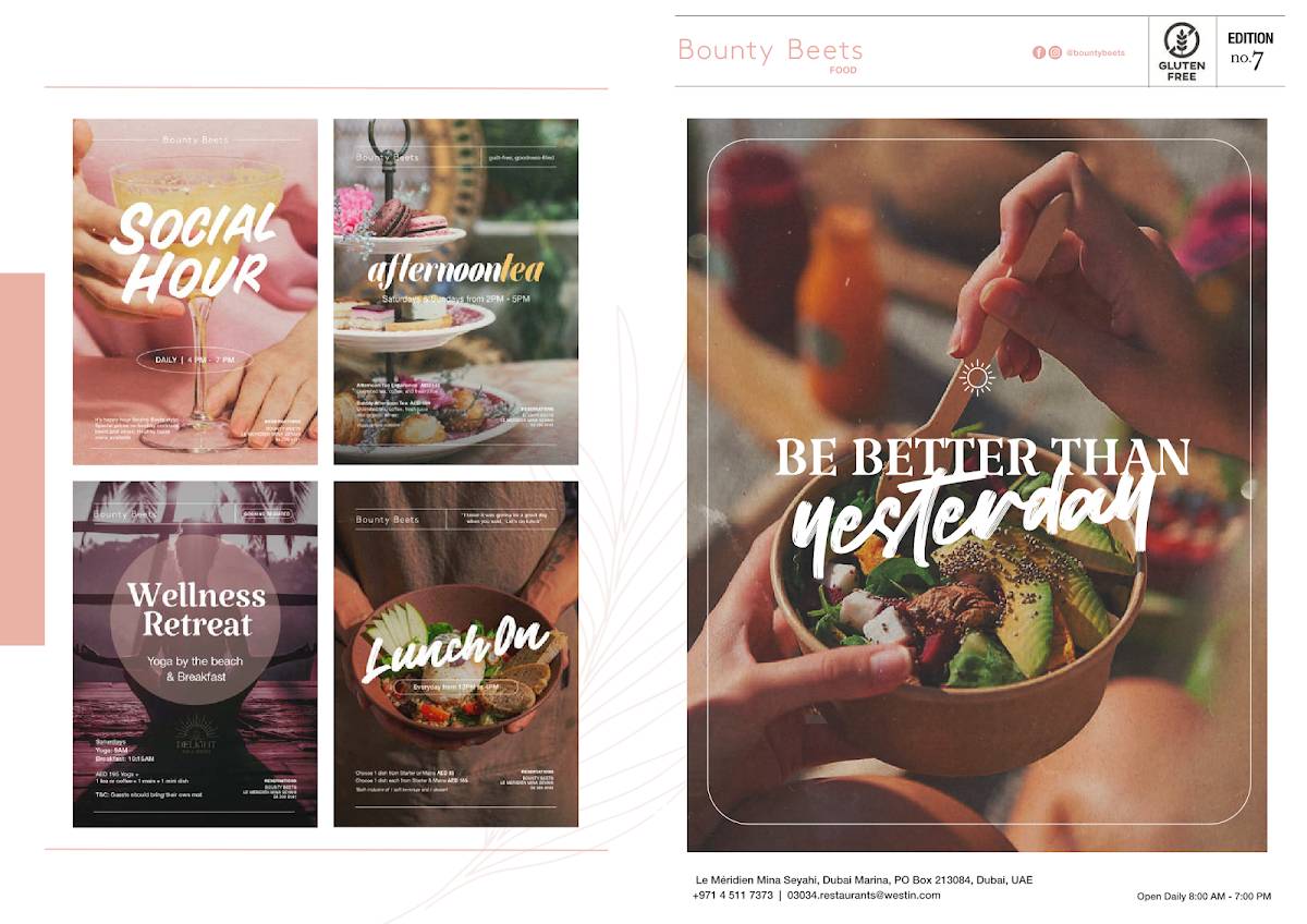 Menu at Bounty Beets restaurant, Dubai