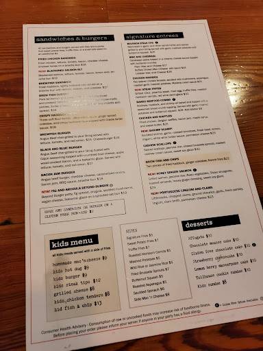 Menu at Brew Fish Bar & Eatery, Marion