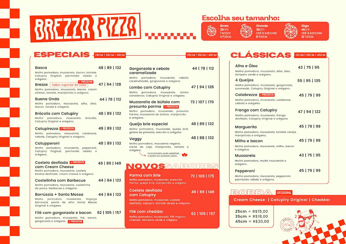 Menu em Brezza Pizza restaurante, Viamão