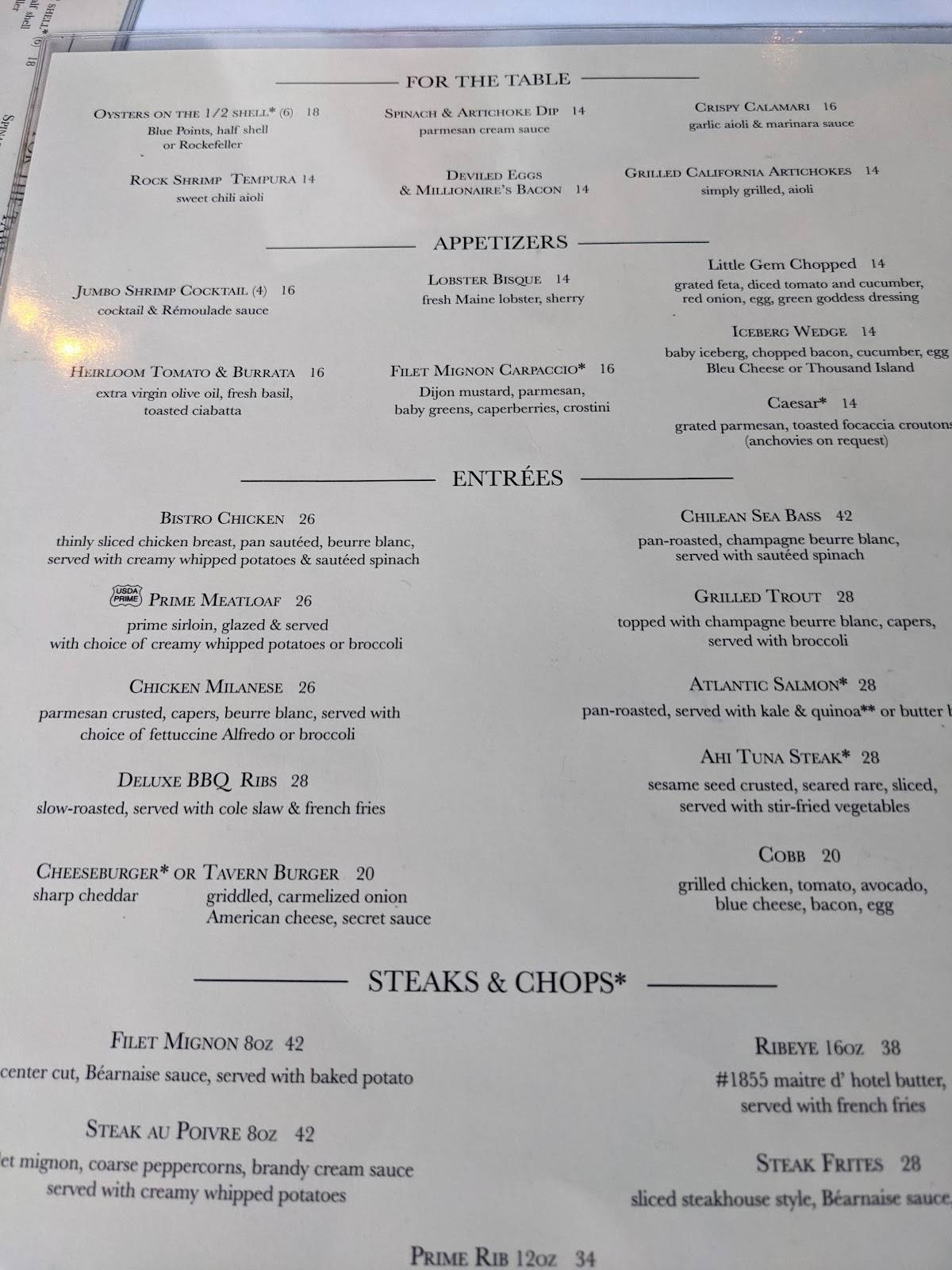 Menu at BrickTop's restaurant, Charlotte, Carnegie Blvd #1B