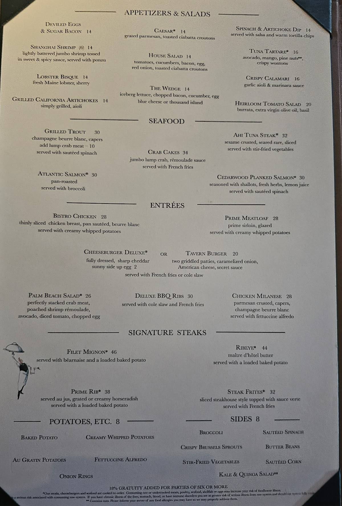 Menu at BrickTop's restaurant, Charlotte, Carnegie Blvd #1B