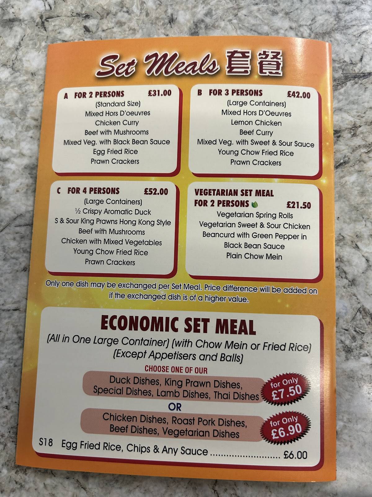 Menu at Bright Moon Chinese Takeaway fast food, Bognor Regis