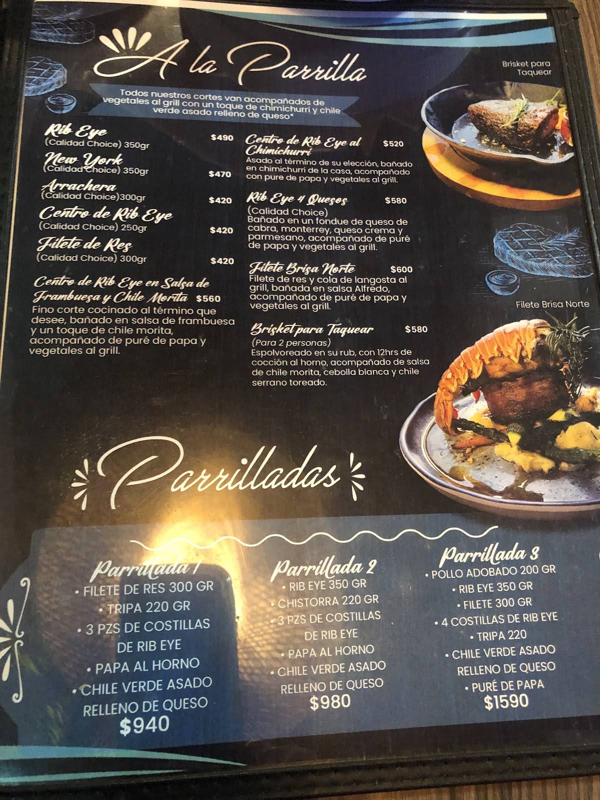 Carta del restaurante Brisa Norte, San Luis Río Colorado