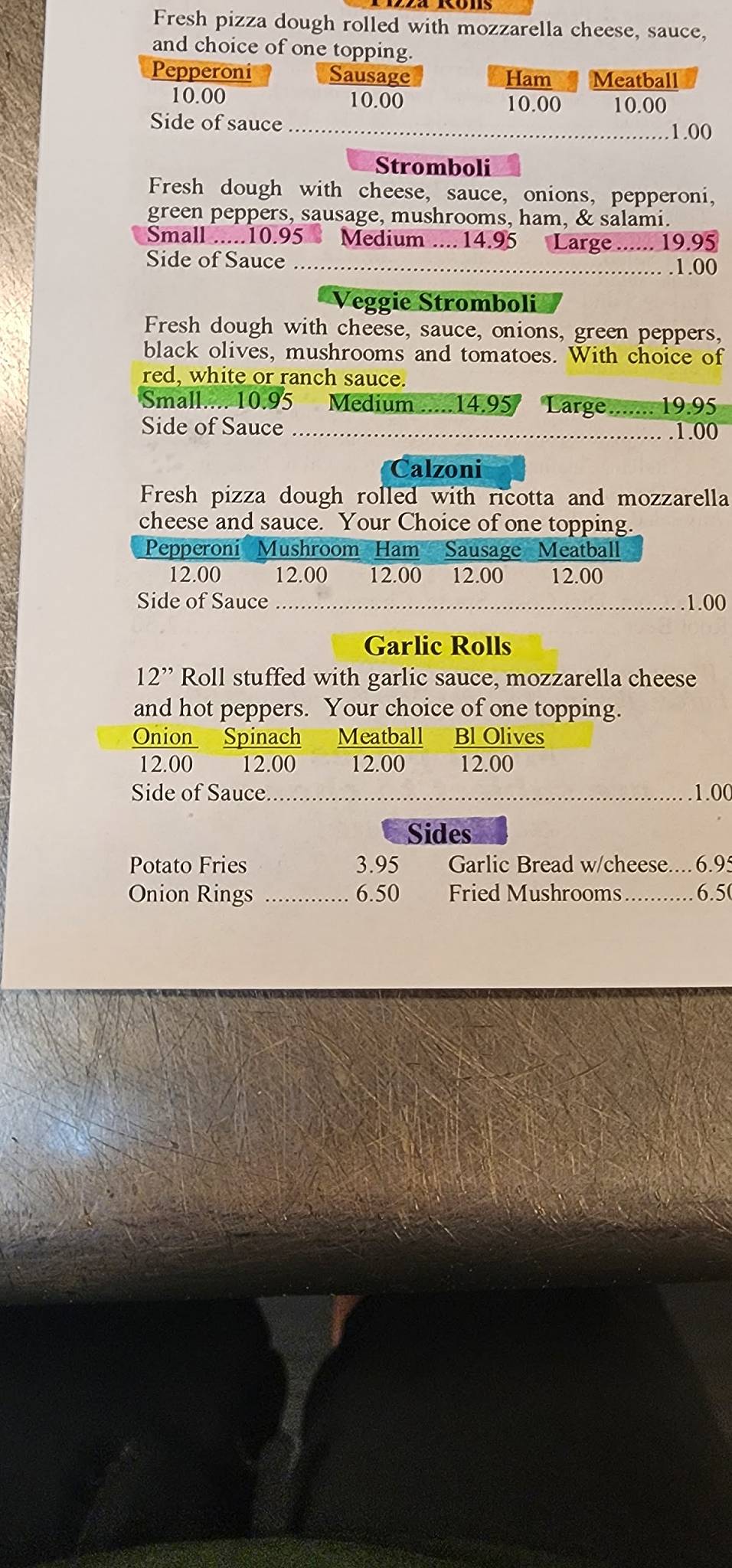 Menu at Brother's Pizza Champion Restaurant, Warren, 187 Folsom St NW