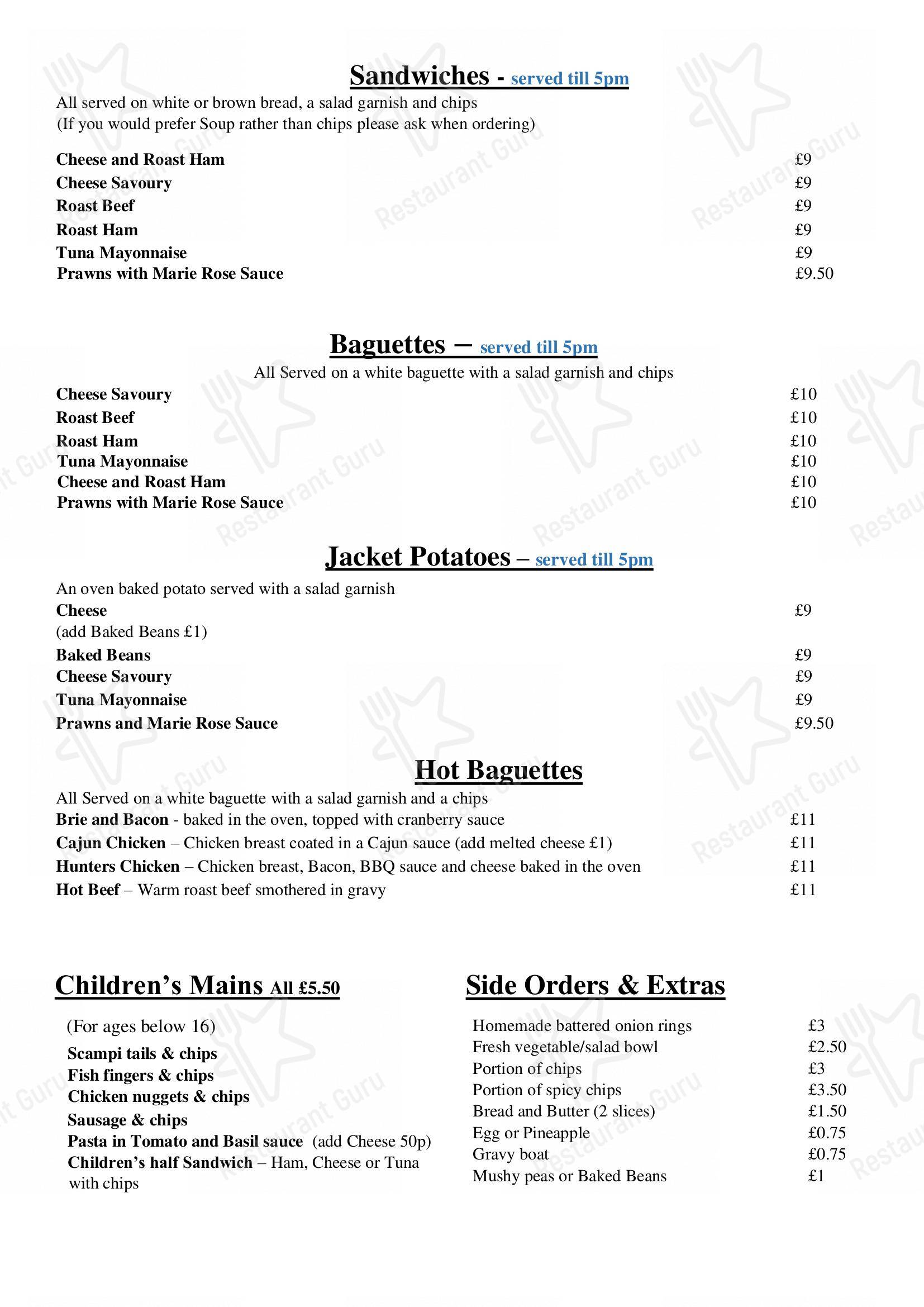 Menu at Brown Cow pub & bar, Dalton-in-Furness