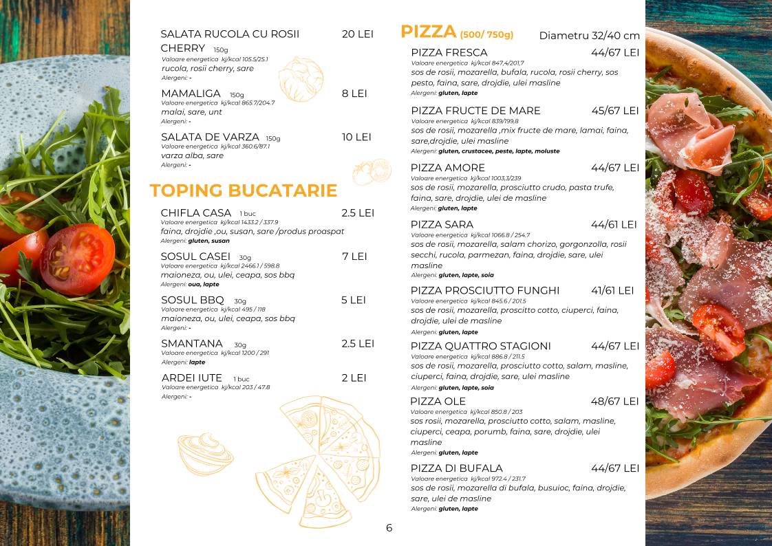 Menu at Sara Bistro ONE Cotroceni, Bucharest