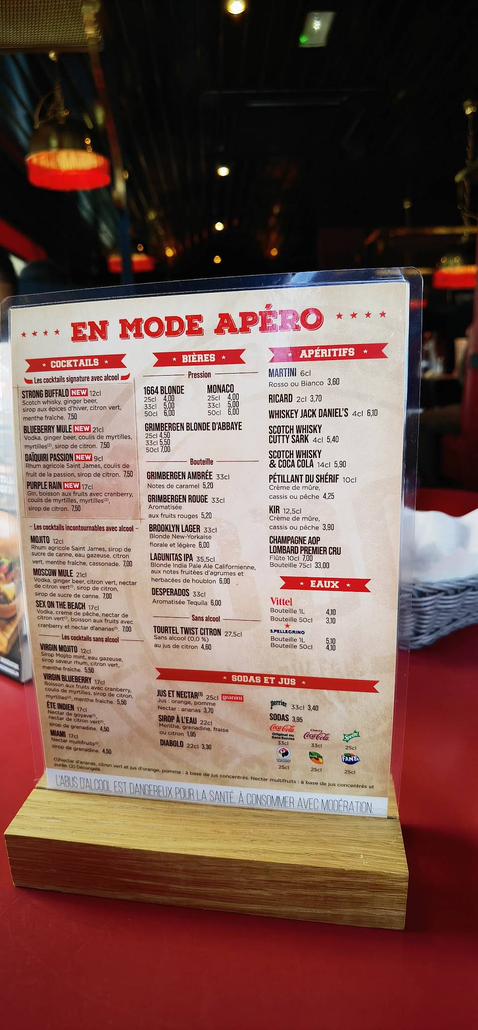 Menu au Buffalo Grill Gien restaurant à viande, Gien