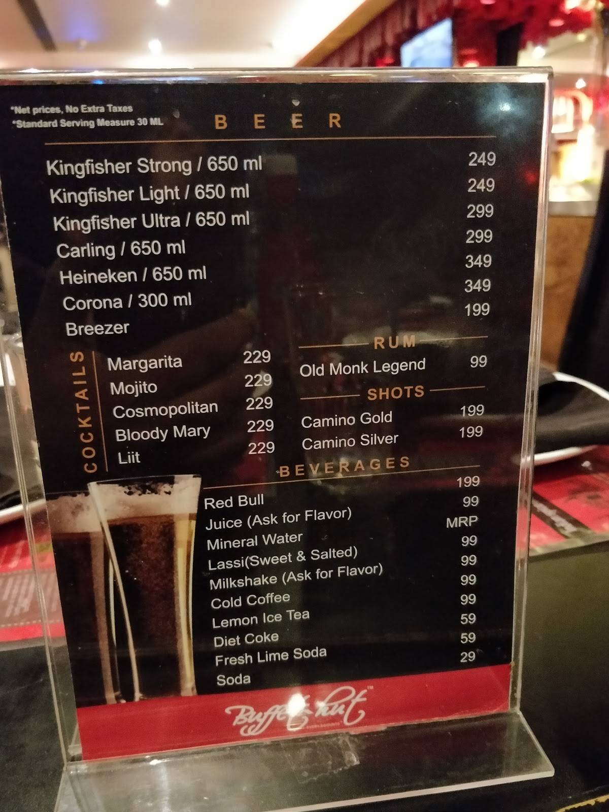 Menu at Buffet Hut Mohali, Chandigarh, 656-657
