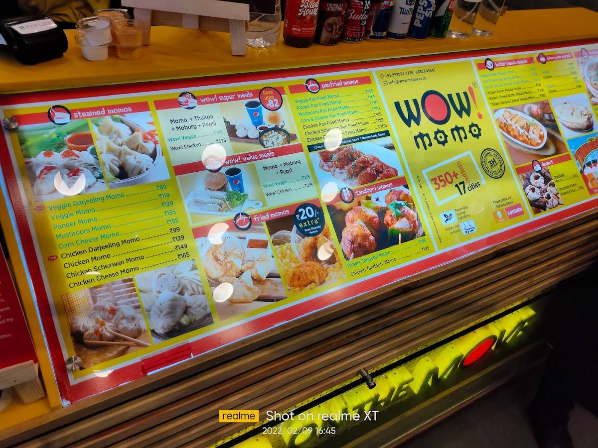Menu at Wow! Momo, Bardhaman