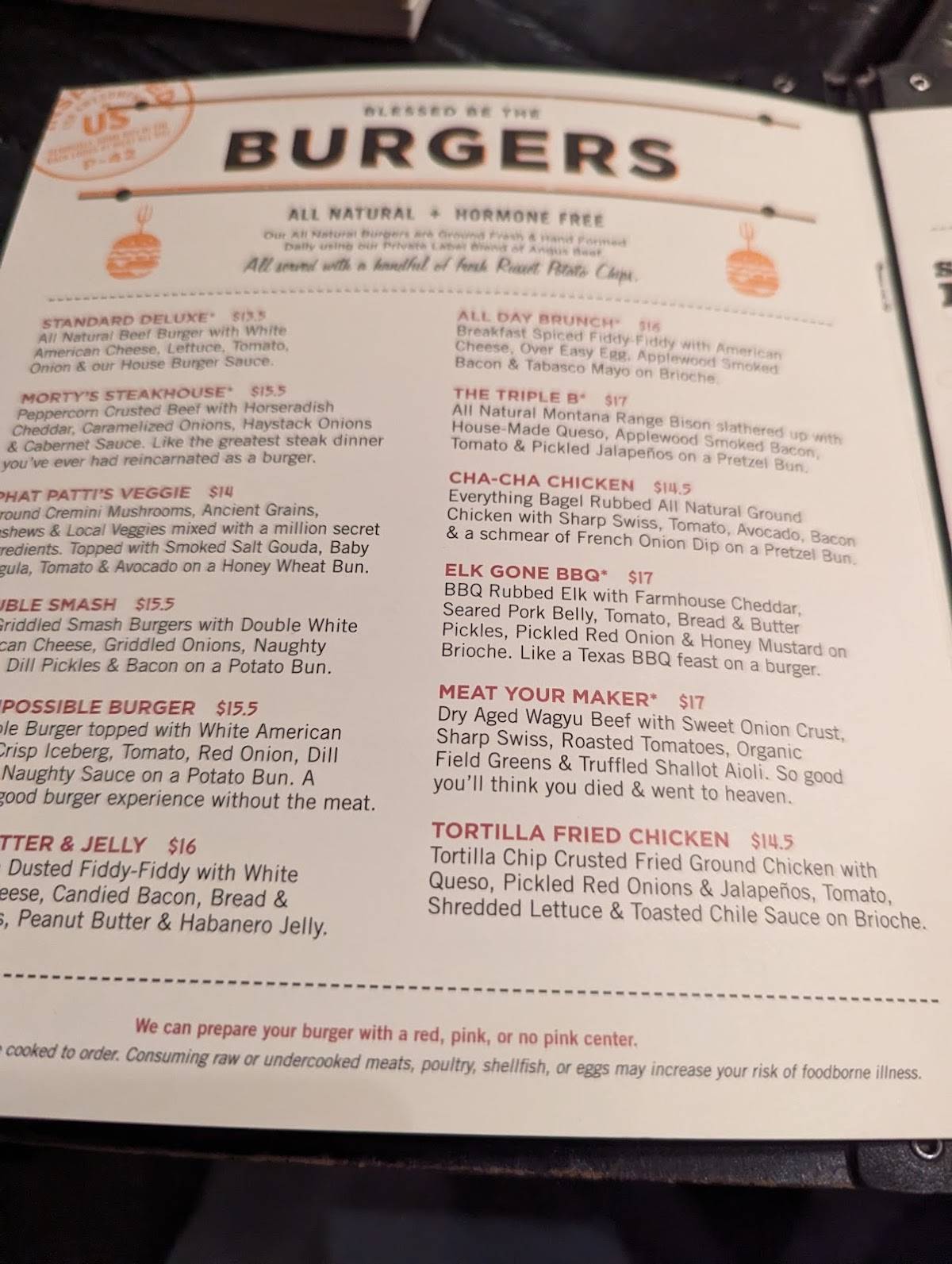 Menu at Burgatory pub & bar, Robinson Township