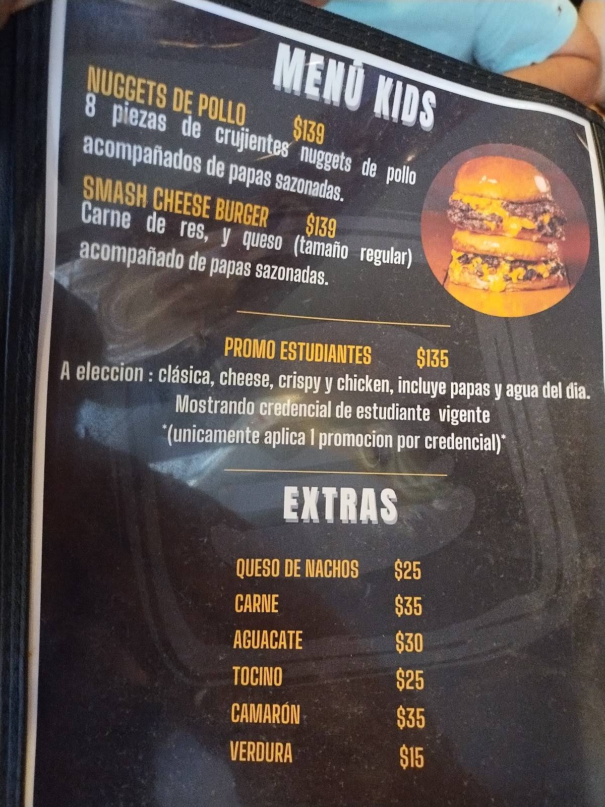 Carta del restaurante Burger Crib Otay, Tijuana, Las Flores 15370