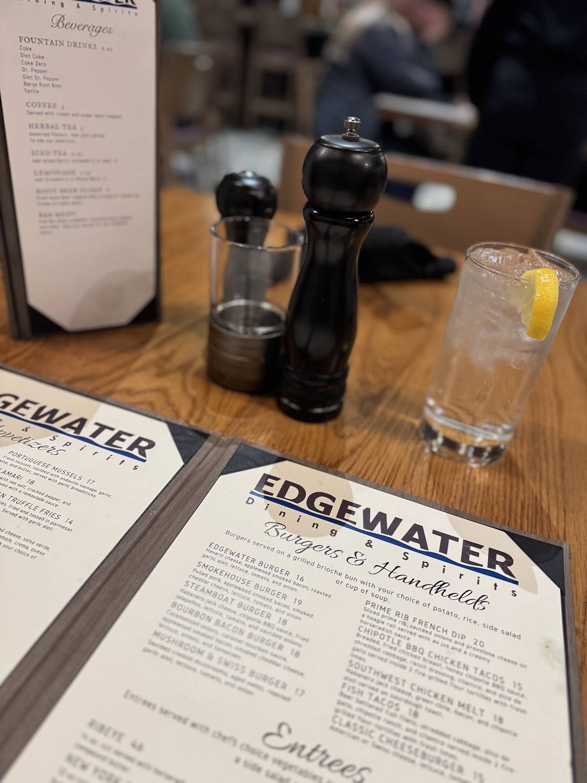 Menu at EdgeWater Dining and Spirits pub & bar, Burley