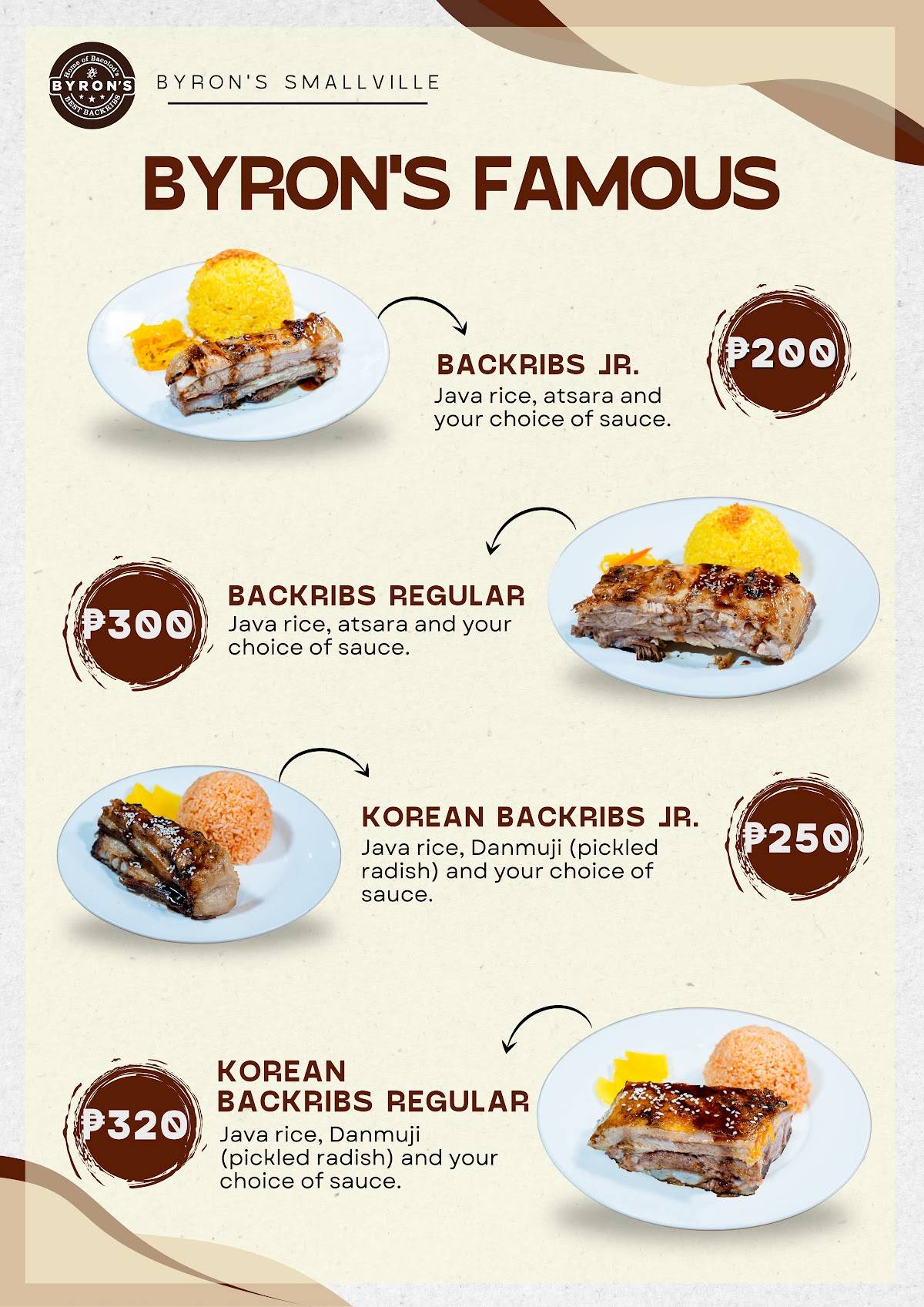 Menu at Byron's - Smallville Iloilo restaurant, Iloilo City, Smallville ...