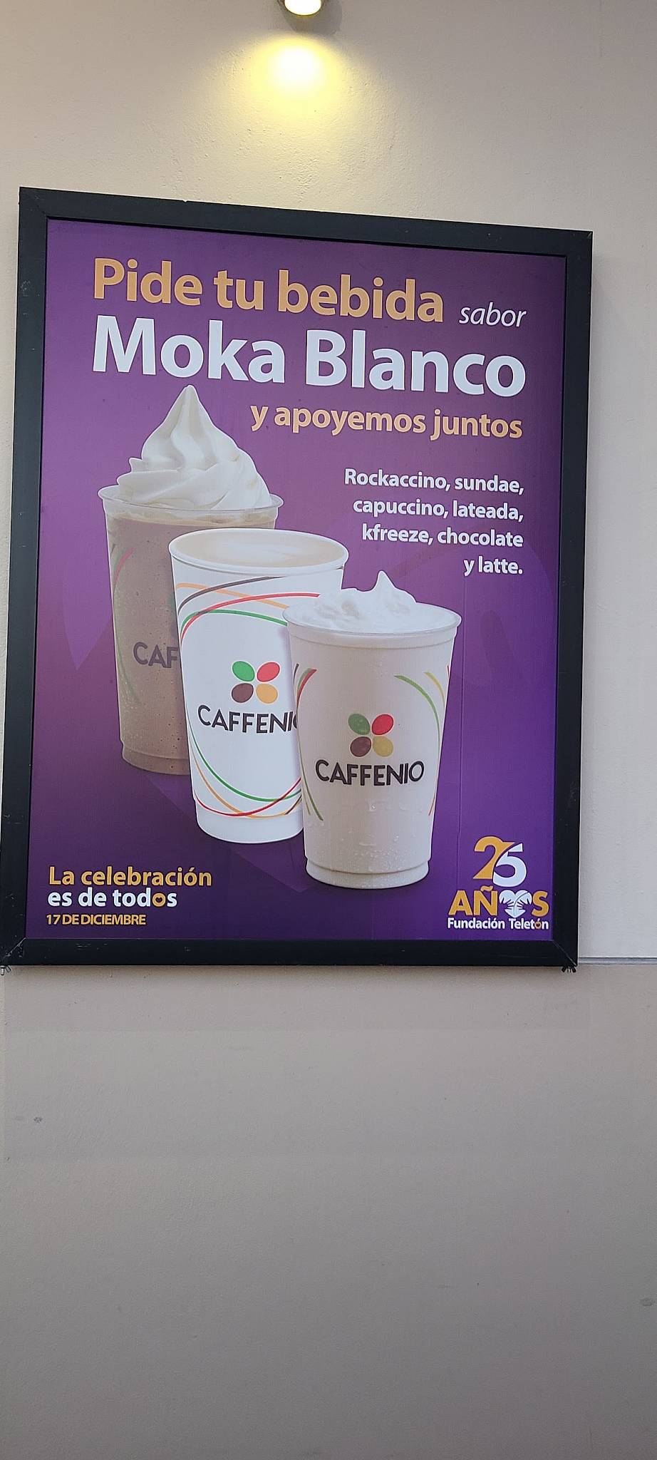 Carta de cafetería CAFFENIO Calzada Cetys, Mexicali
