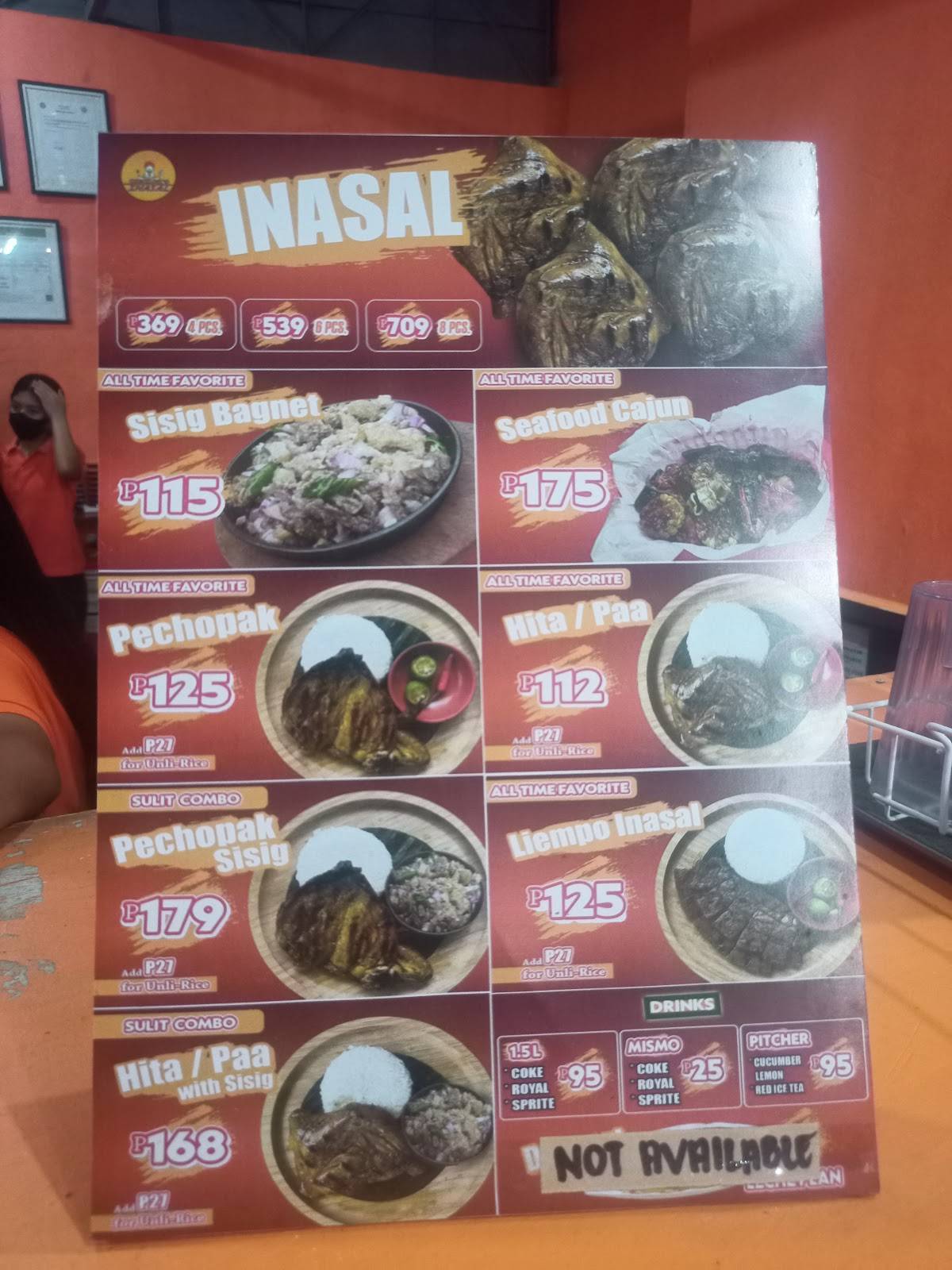 Menu at CHICKOKS ALFONSO CHICKEN INASAL RESTAURANT, Alfonso