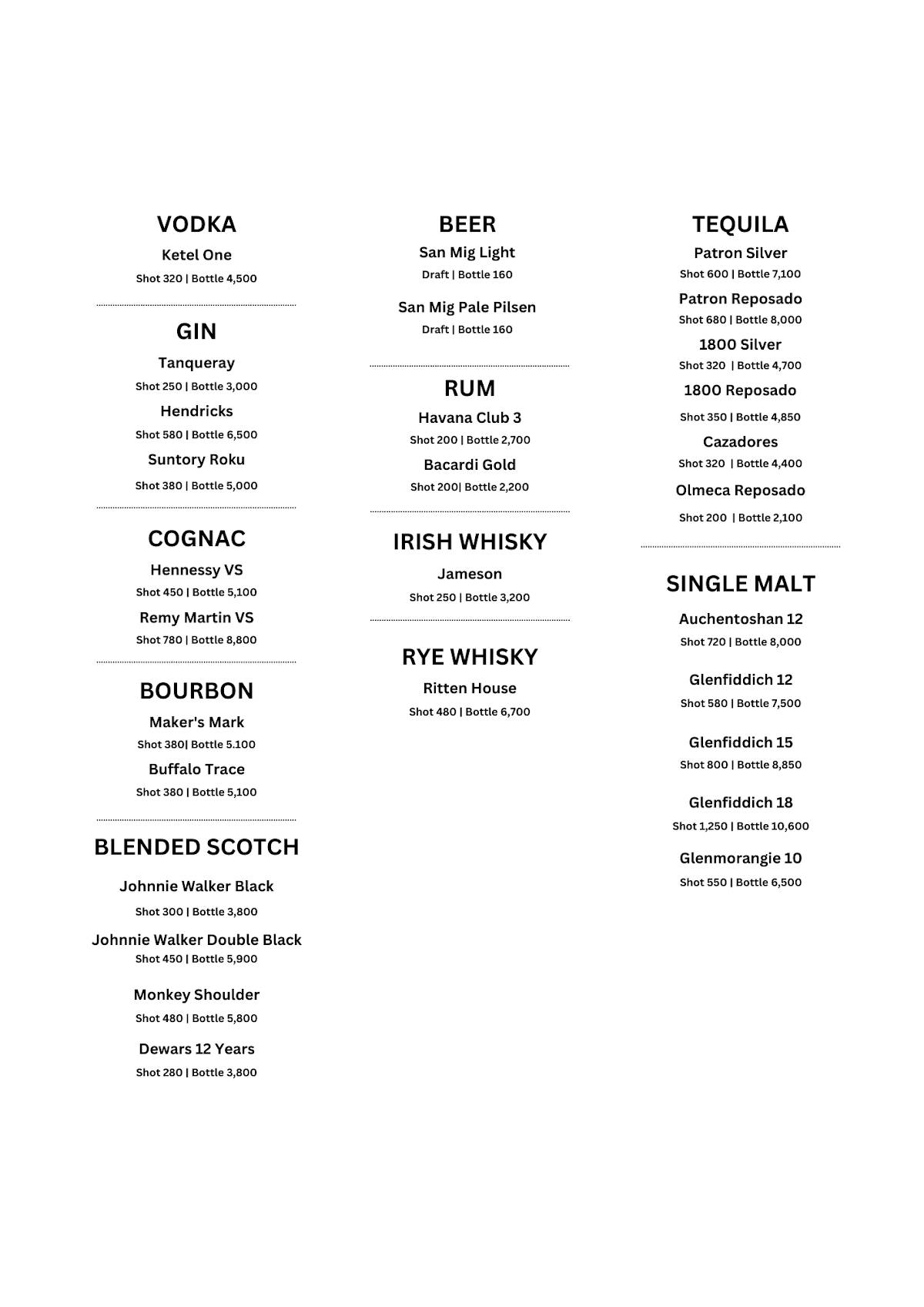 Menu at COCHI by Marvin Agustin restaurant, Taguig