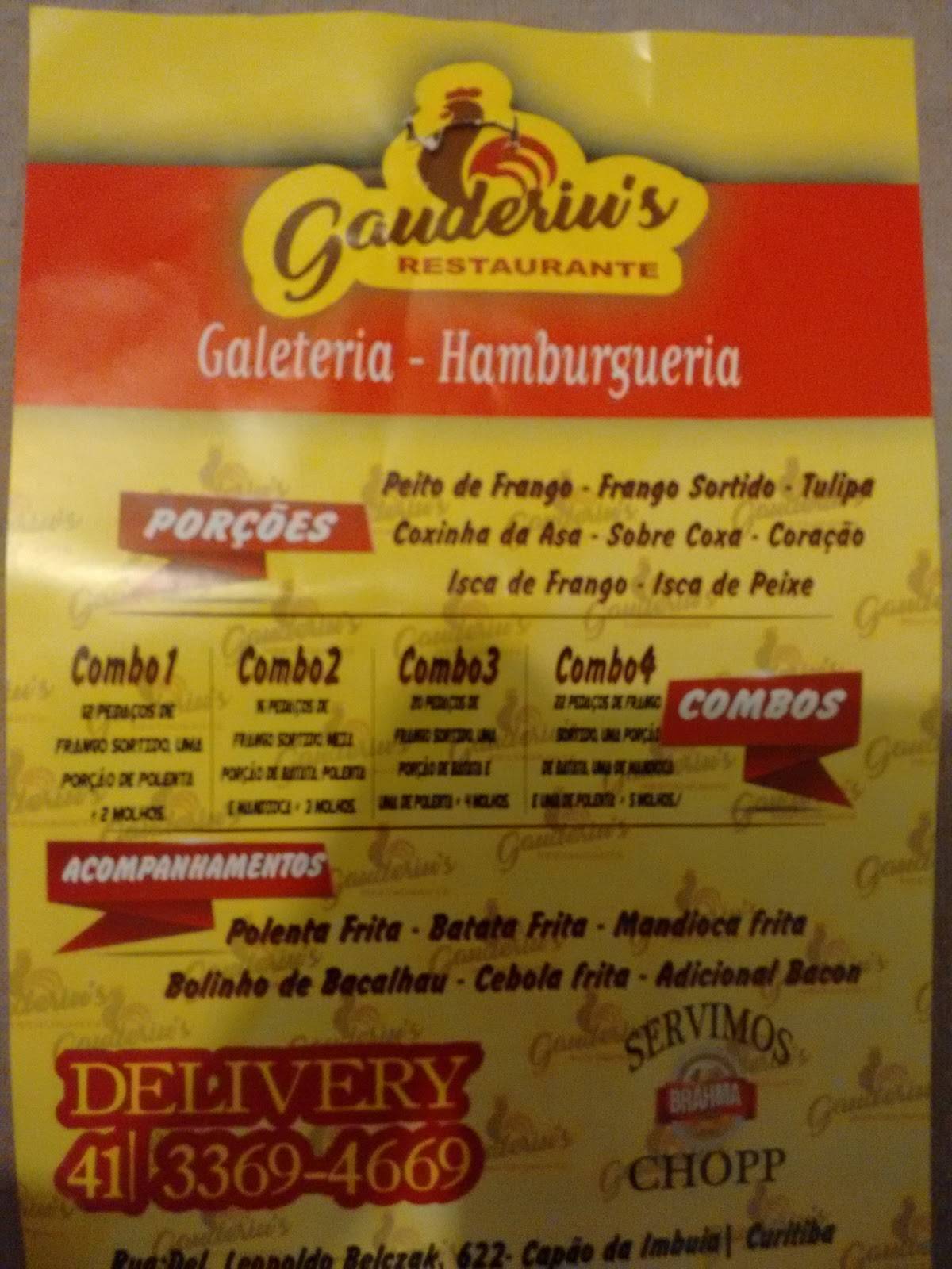 Menu at Crazy Chicken, Skala Fourkas