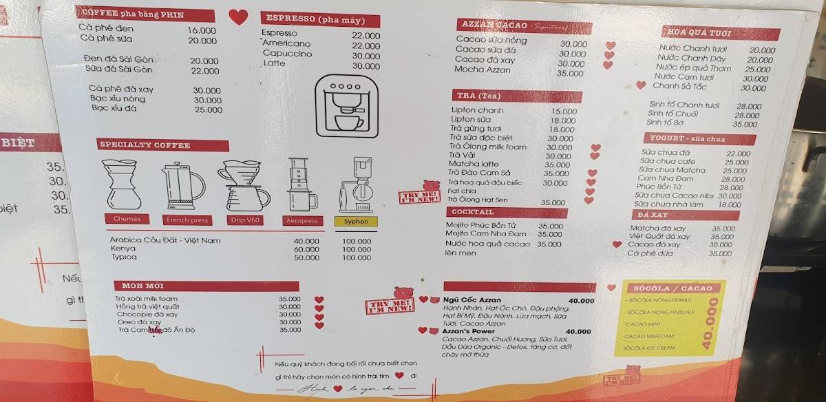 Carta de Café Azzan, Buon Ma Thuot
