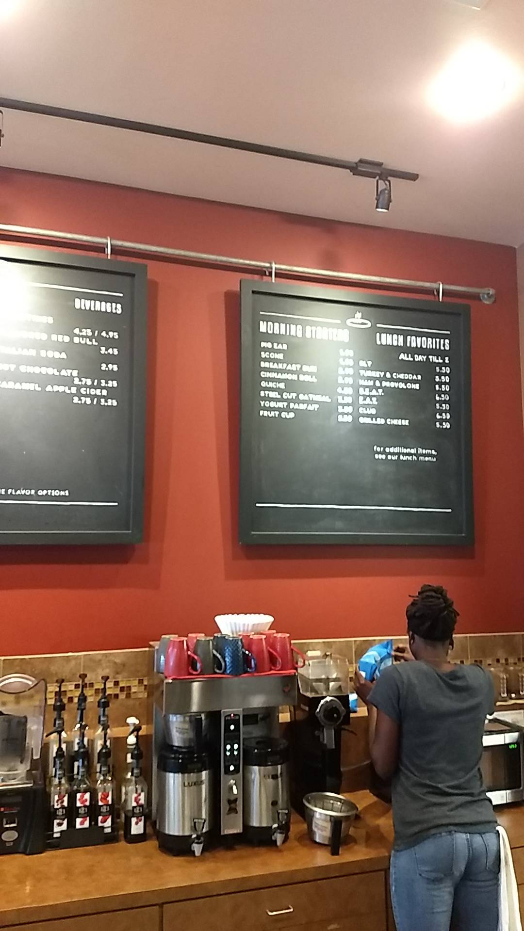 Menu at Brew N Bake cafe, Lake Jackson