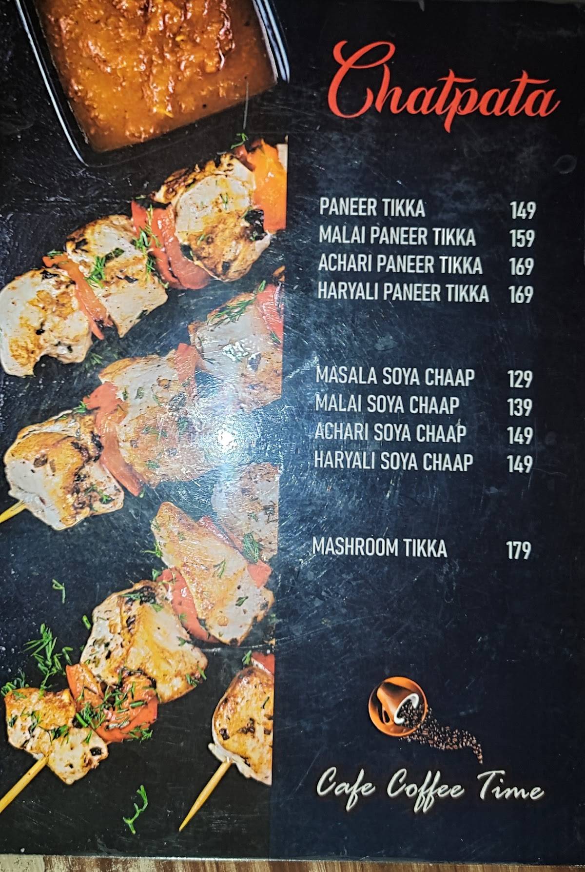 Menu at Cafe Coffee Time, Rajsamand
