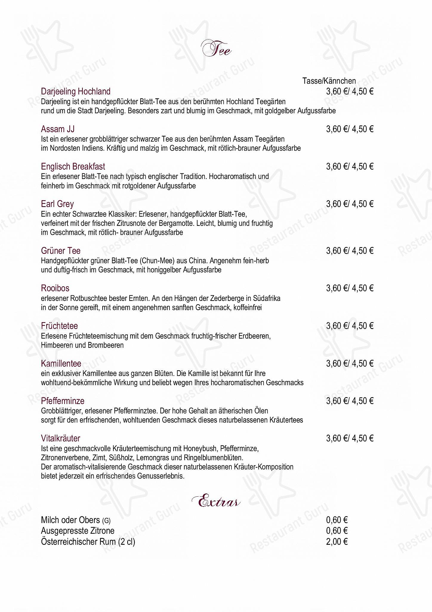 Speisekarte von Cafe-Restaurant Zauner, Bad Ischl
