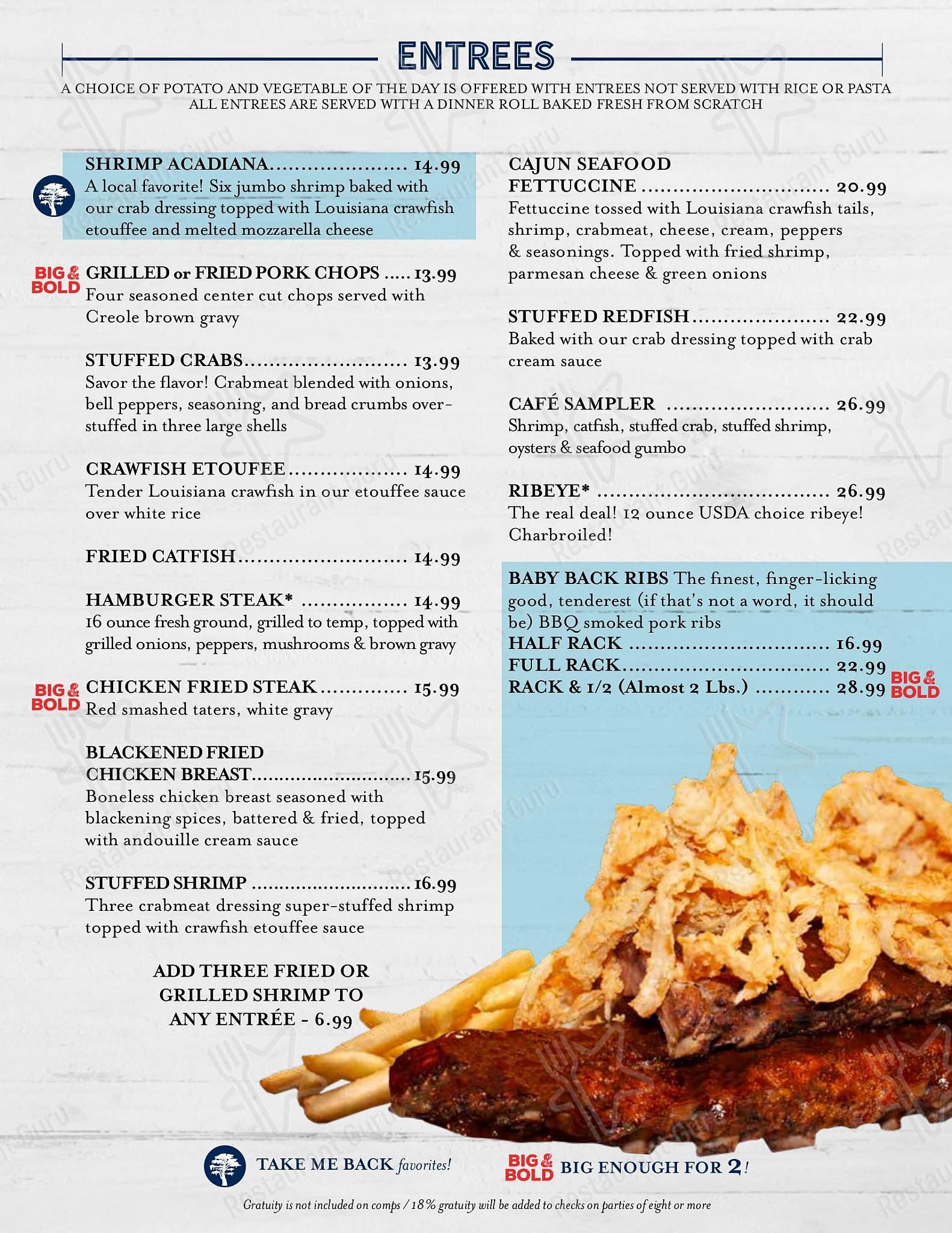 Menu at Cafe Delphine, Baldwin