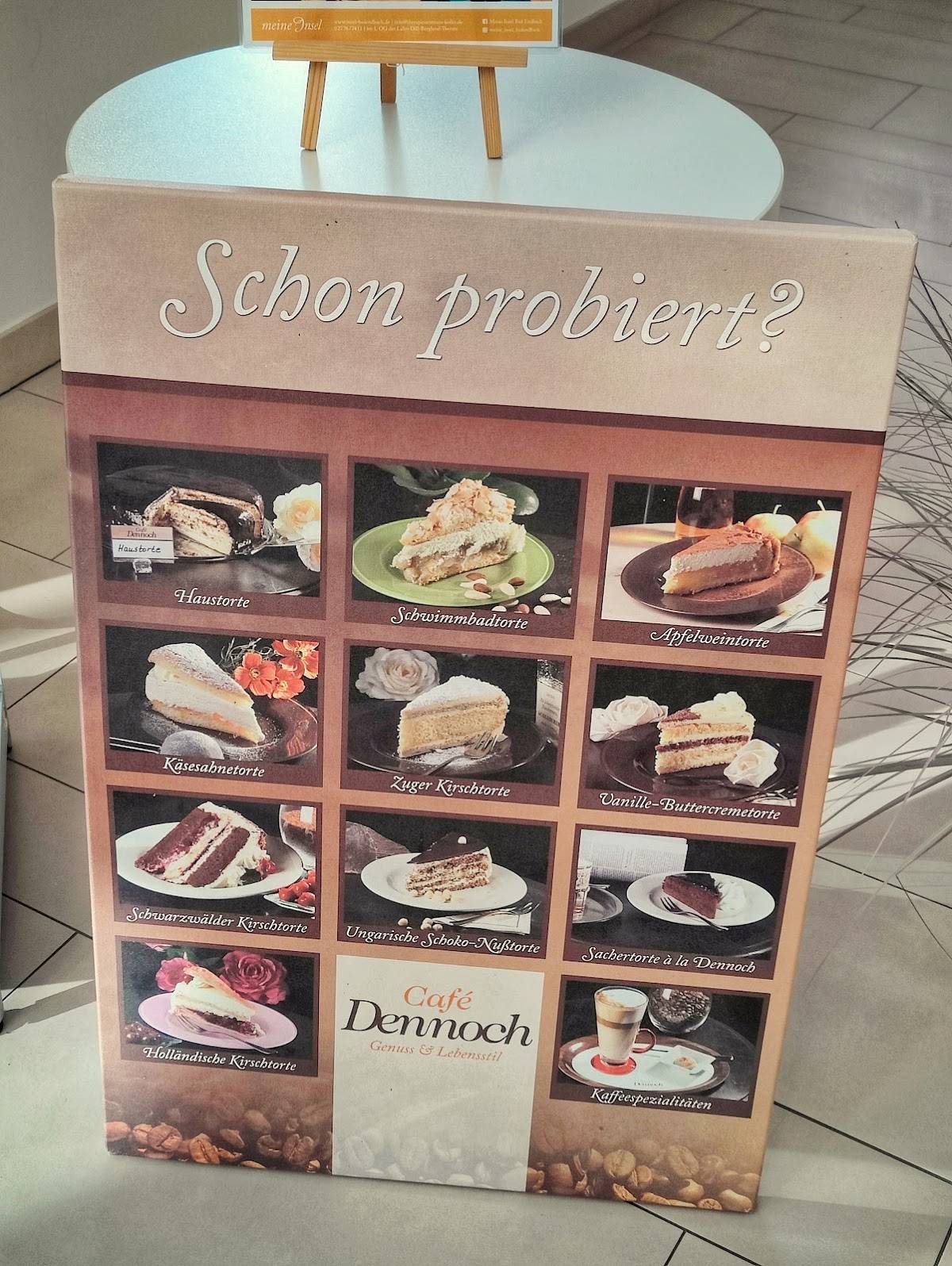 Speisekarte von Cafe Dennoch, Bad Endbach