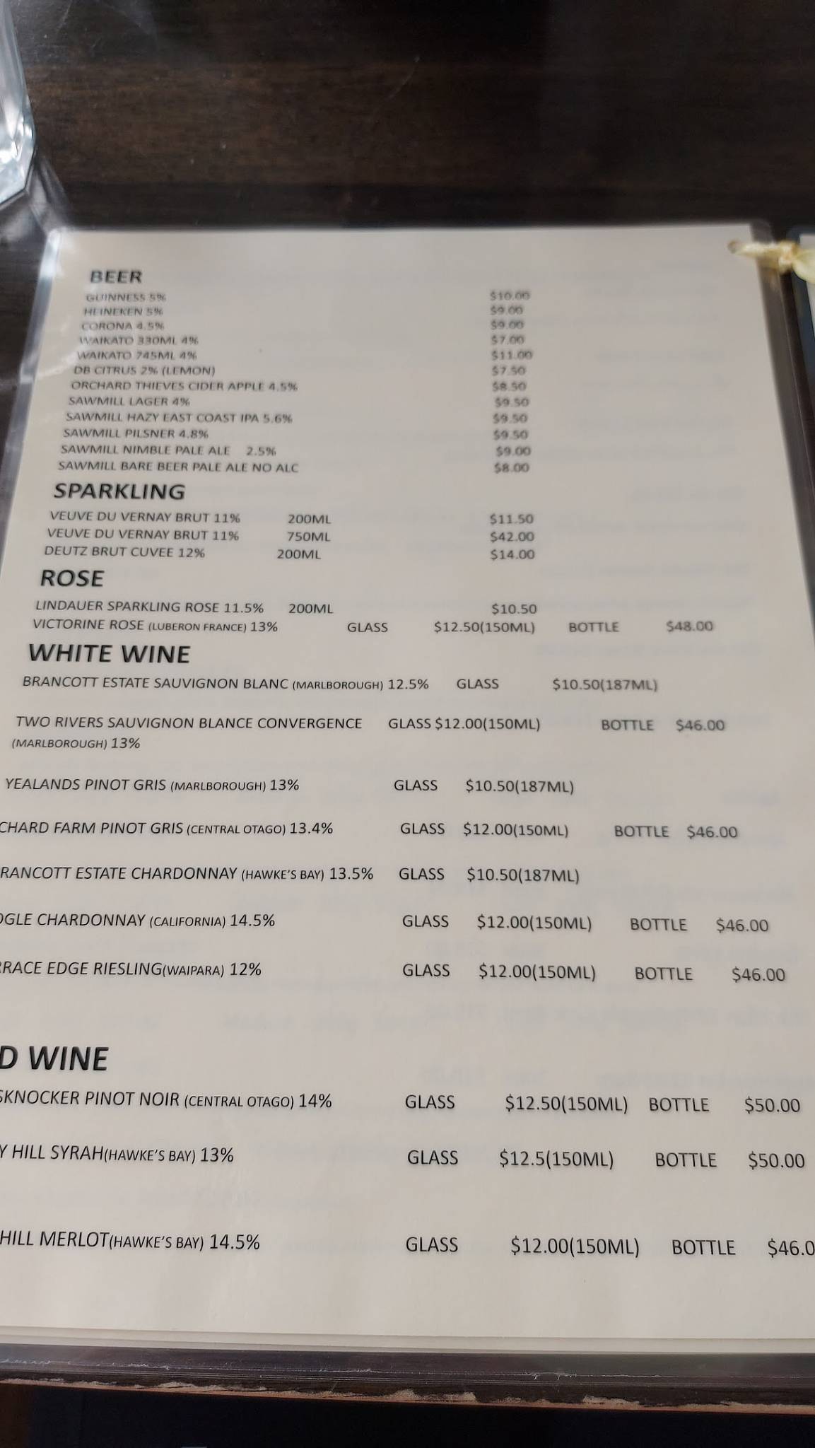 Menu at Domain Cottage Cafe, Te Aroha