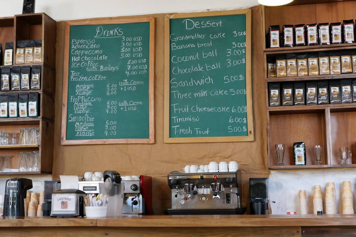 Menu at Cafe El Cibao, Dominicana, Amber Cove Port