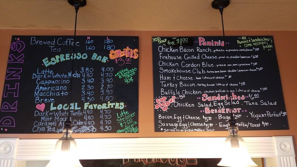 Menu at Firehouse Coffee Company & Salon 227 cafe, Paynesville