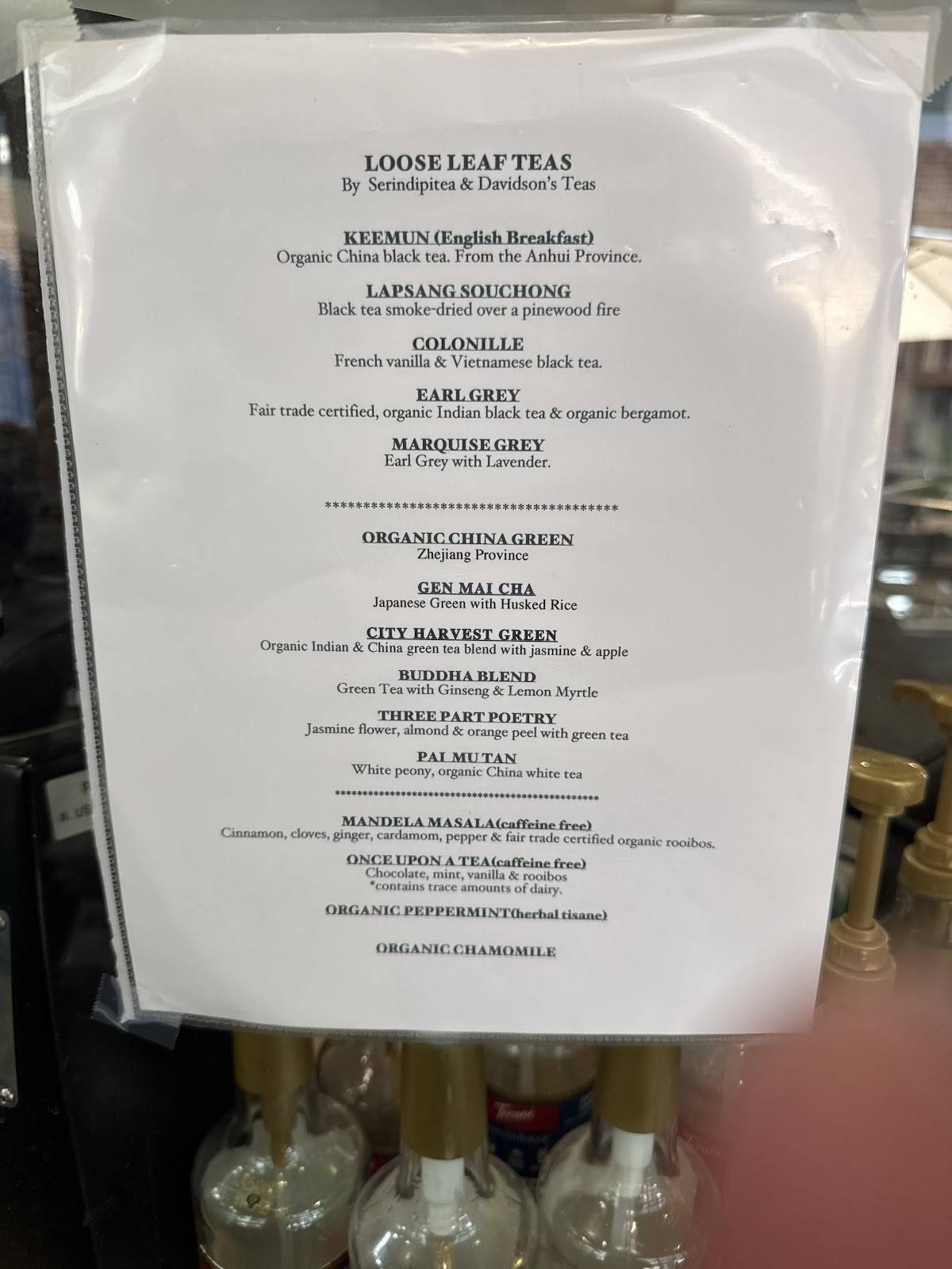 Menu at Heirloom Bakery & Cafe, South Pasadena