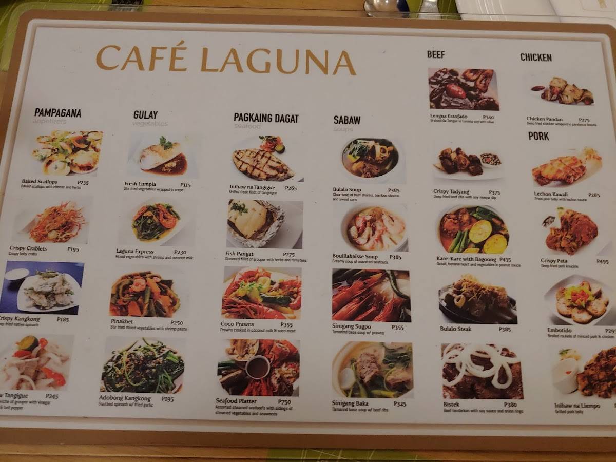 Carta de Café Laguna, Cebú