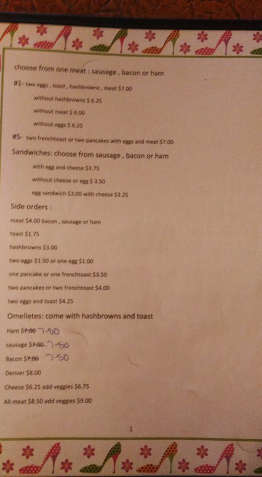 Menu at Luis Cafe, Fort Totten, ND-57