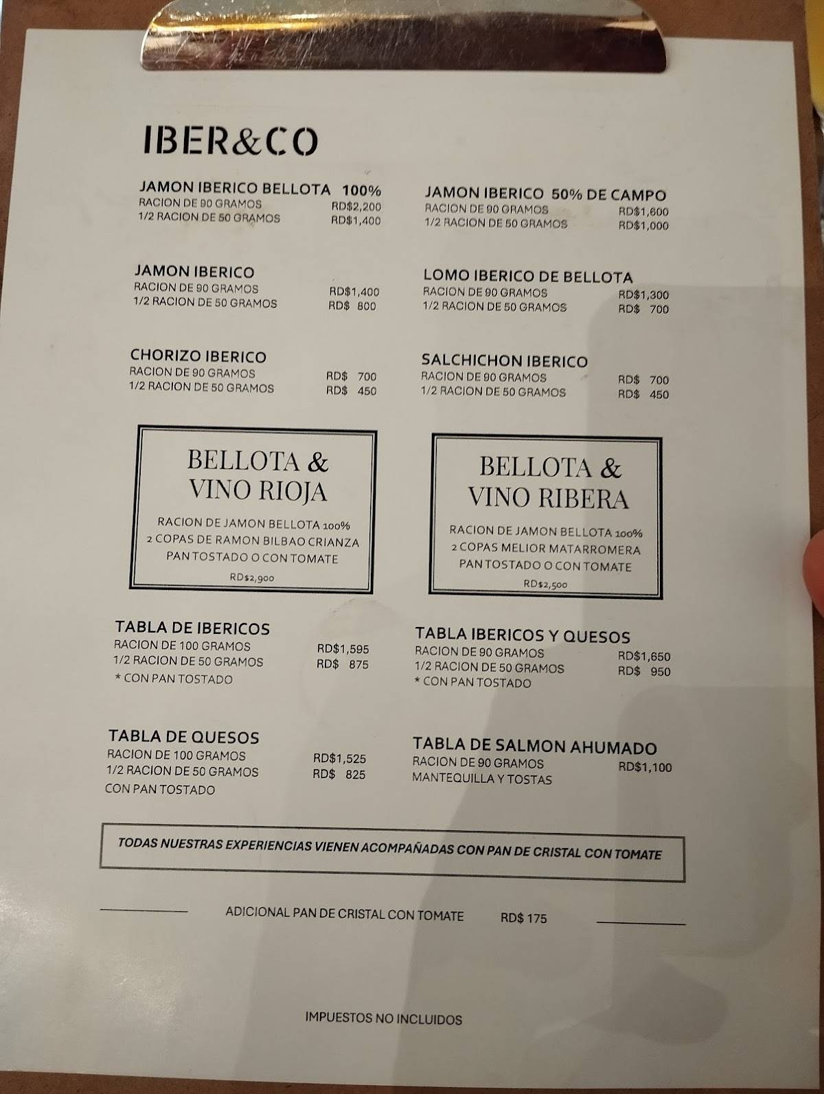 Menu at Café SBG, Santo Domingo, Blue Mall