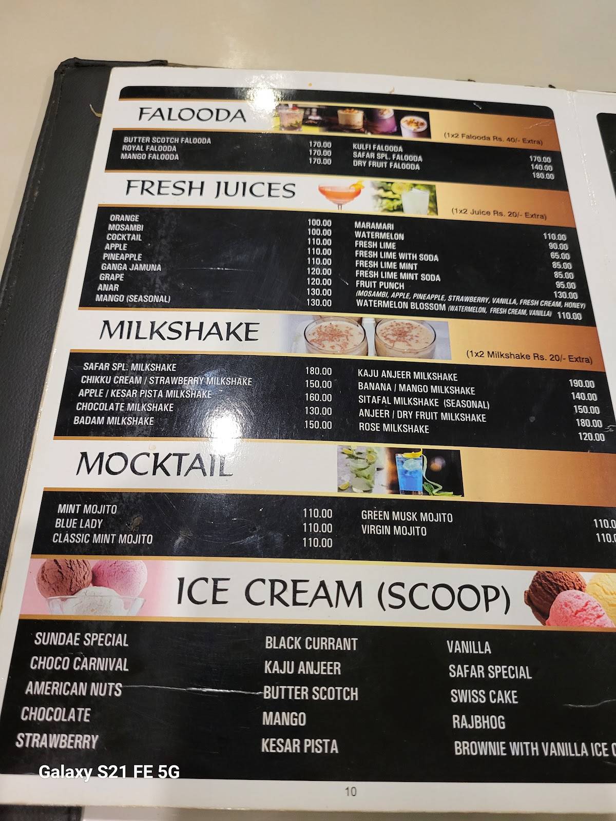 Menu at Cafe Safar Family Restaurant, Mumbai, GROUND FLOOR-1/2/7