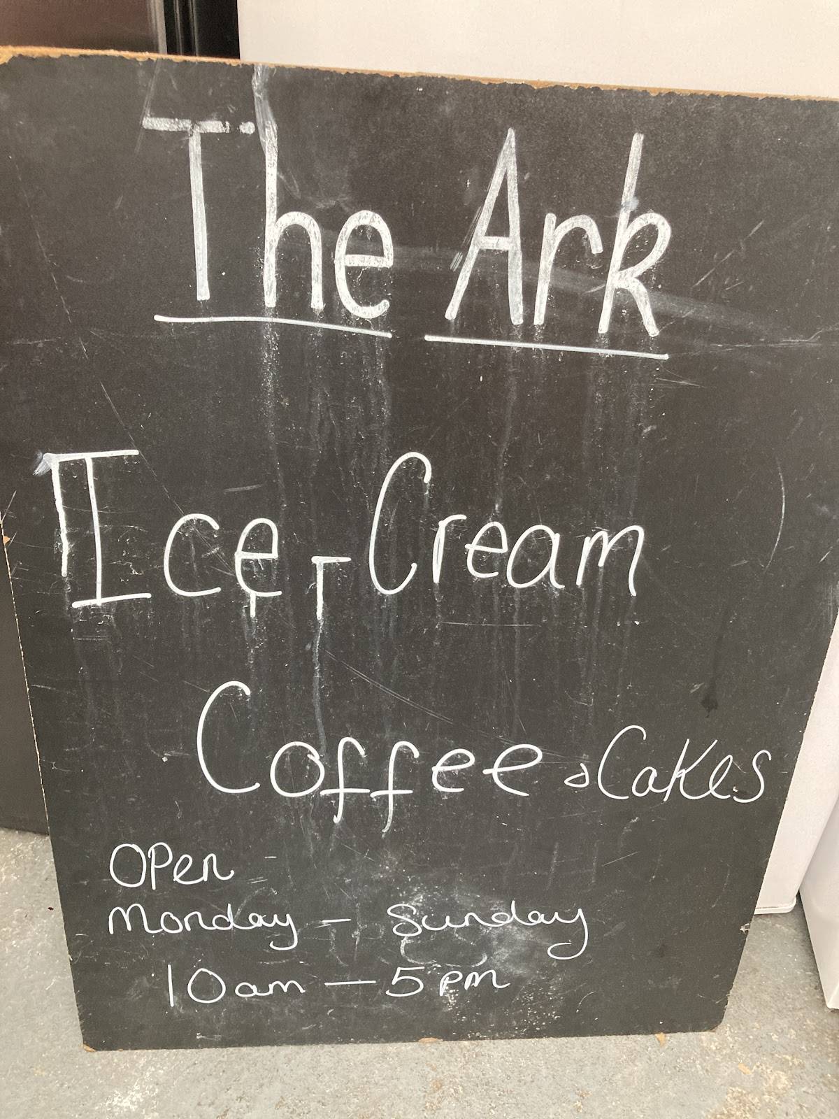 Menu at The Ark cafe, Kippford