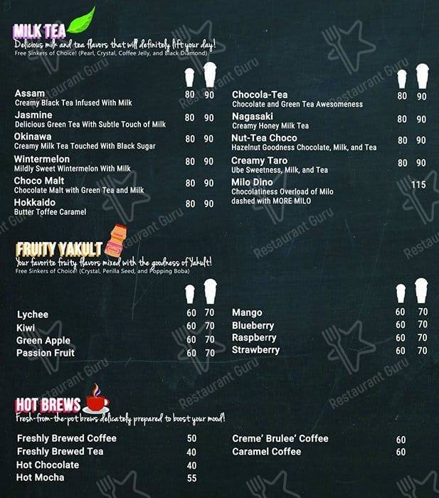 Menu at The Brewed Coffee Bee Cafe, Pasig
