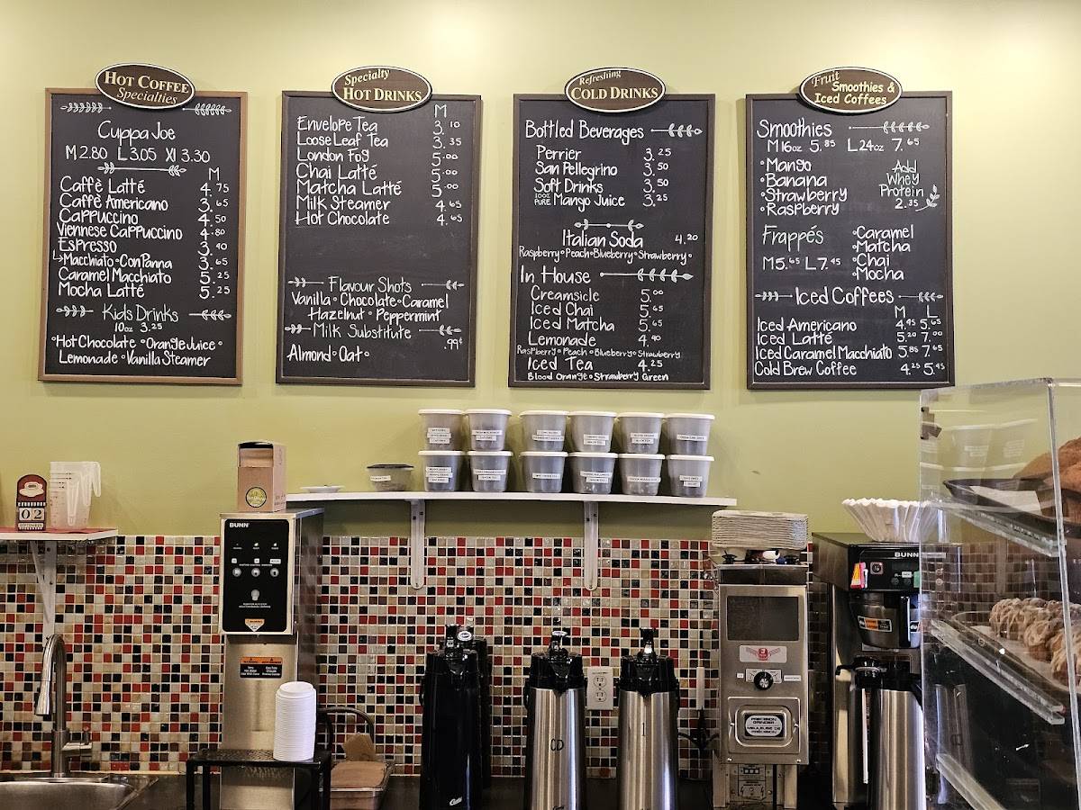 Menu at The Coffee Exchange Inc cafe, Windsor