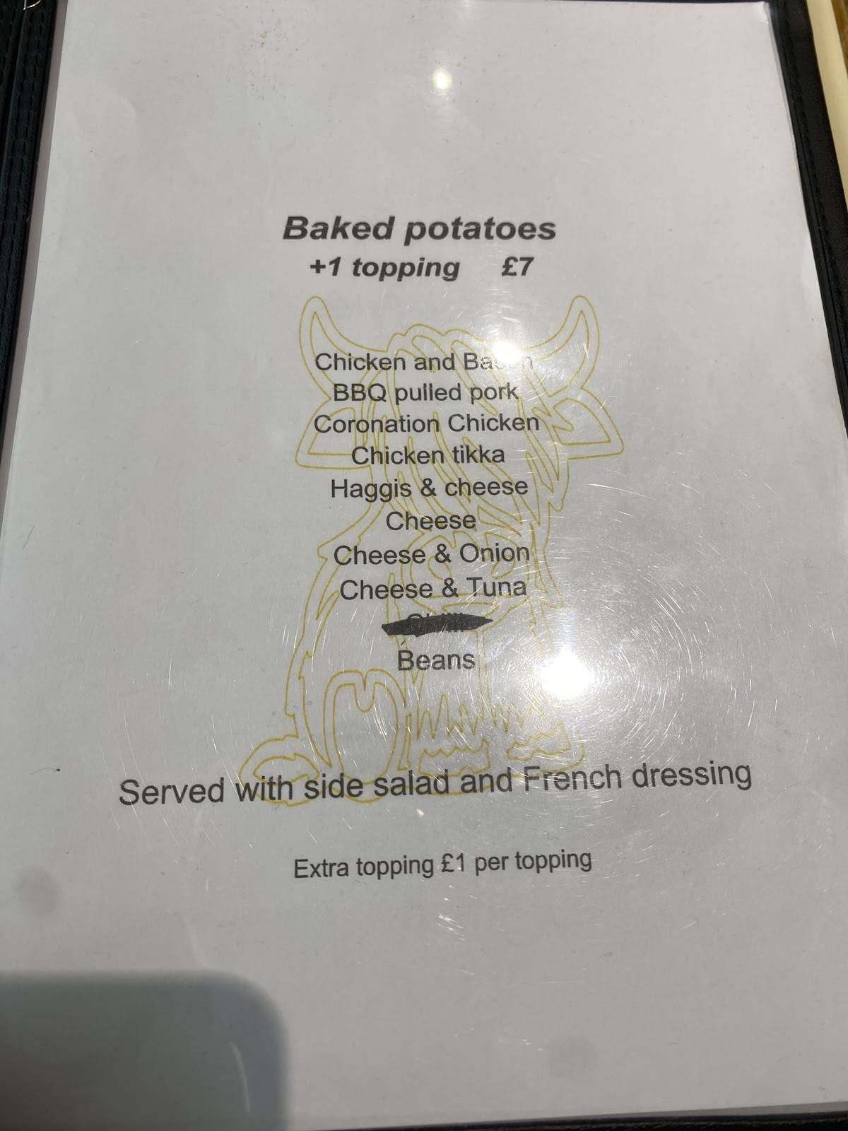 Menu at The Cozy Coo cafe, Dufftown