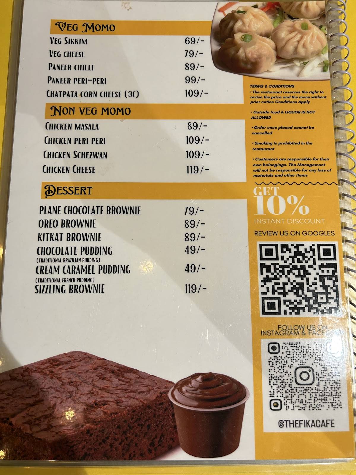 Menu at The Fika Cafe BEST CAFE IN KALWA FAST FOOD IN KALWA ITALIAN ...