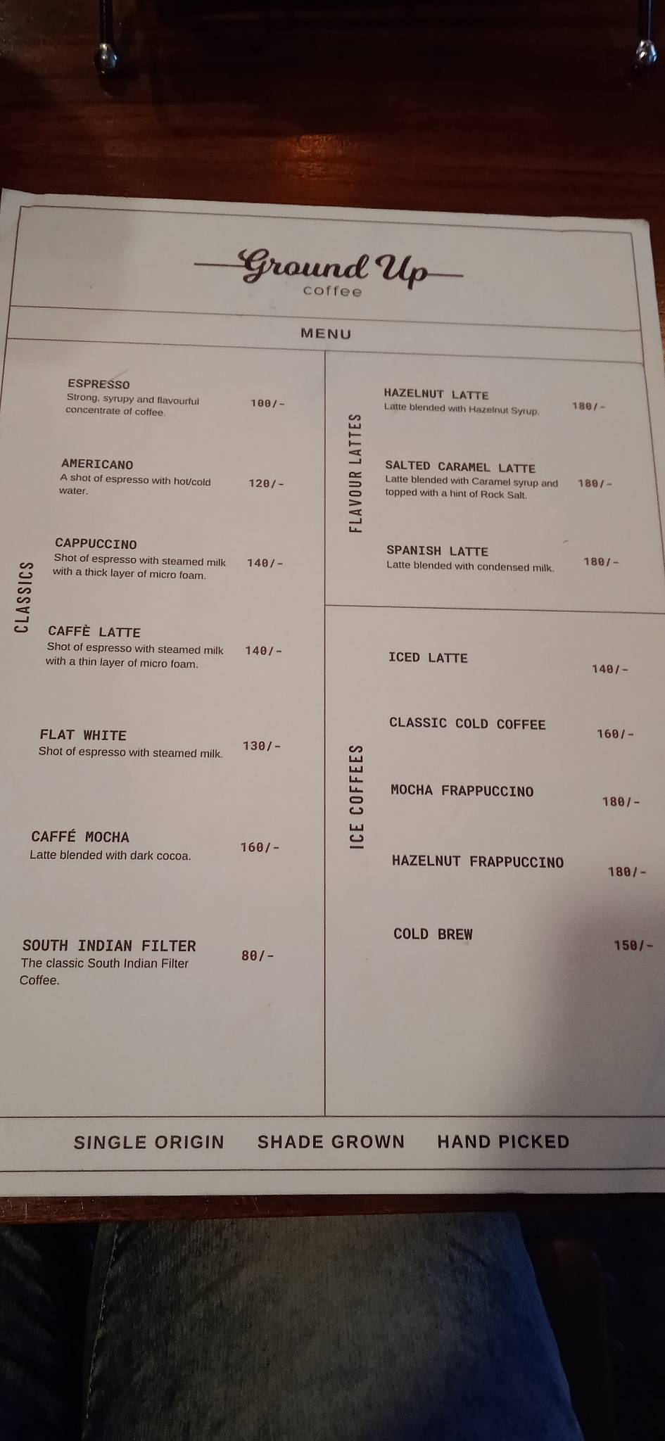 Menu at The Studio Cafe, Bengaluru