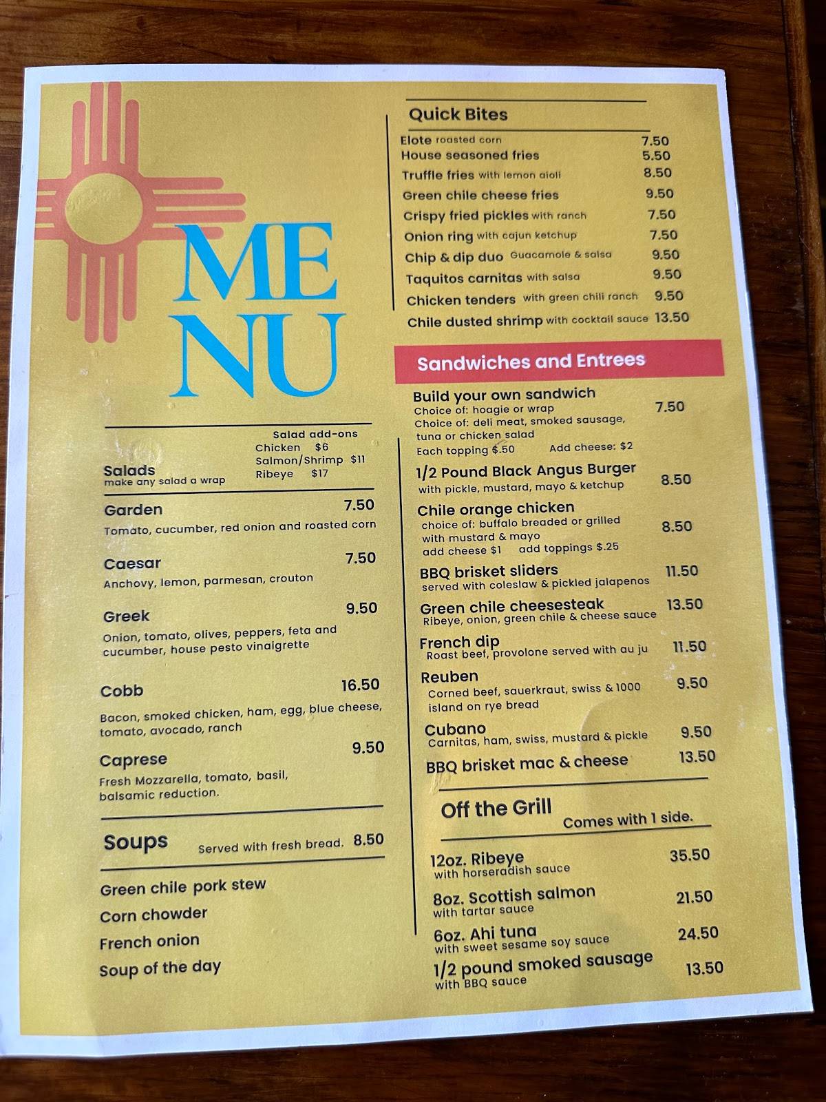 Menu at Trading Post Market & Deli cafe, Ranchos de Taos, NM-68