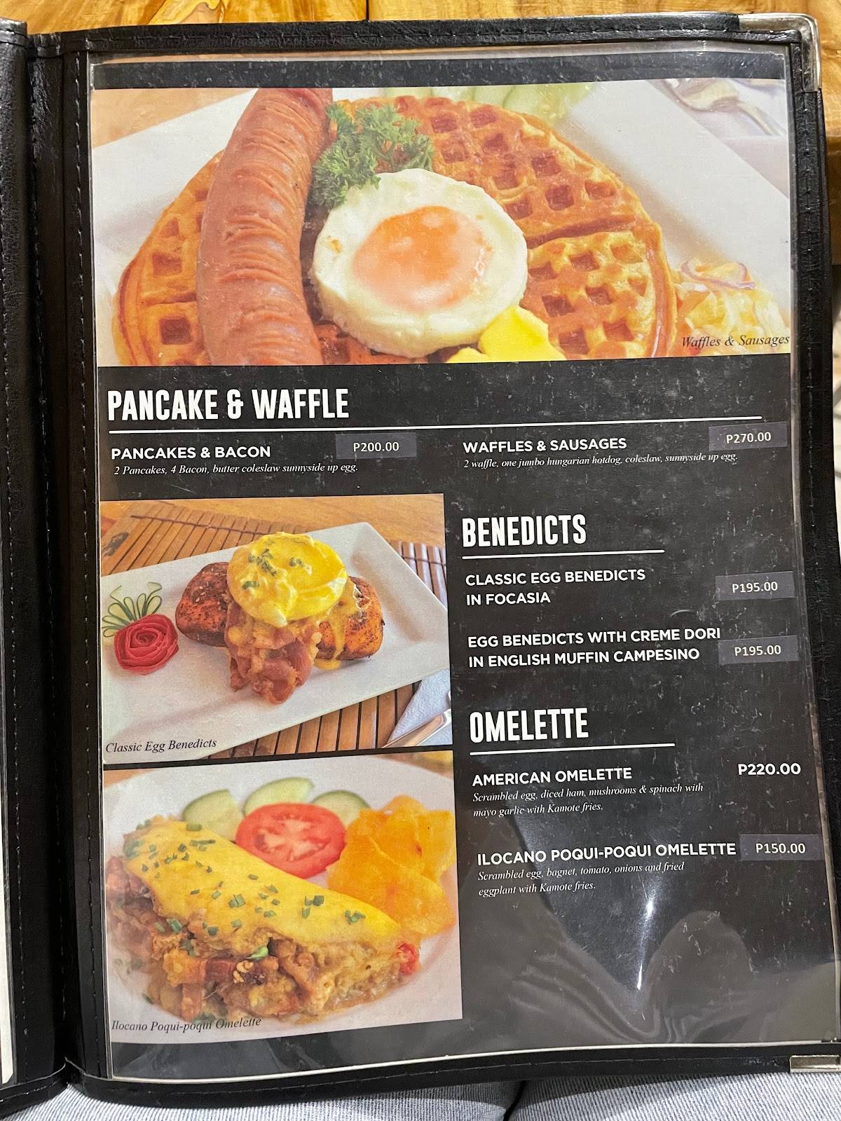 Menu at Cafe Uno - Calle Crisologo, Vigan City
