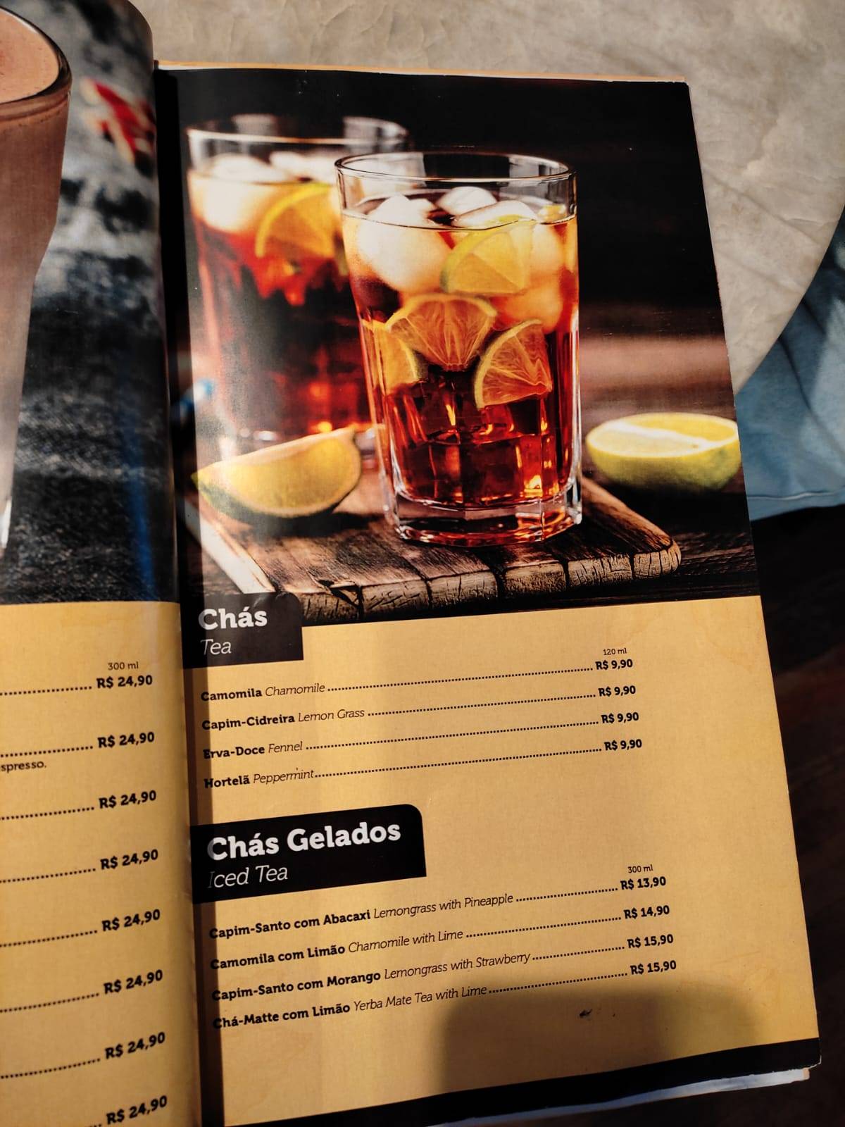 Menu em Cafeteria Santa Clara - Praça Luiza Távora, Fortaleza