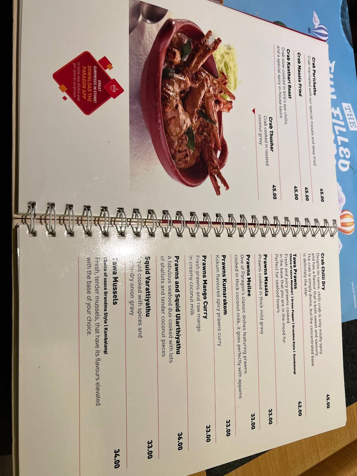 Menu at Calicut Paragon Restaurant LLC, Dubai, Mattar al rayar building