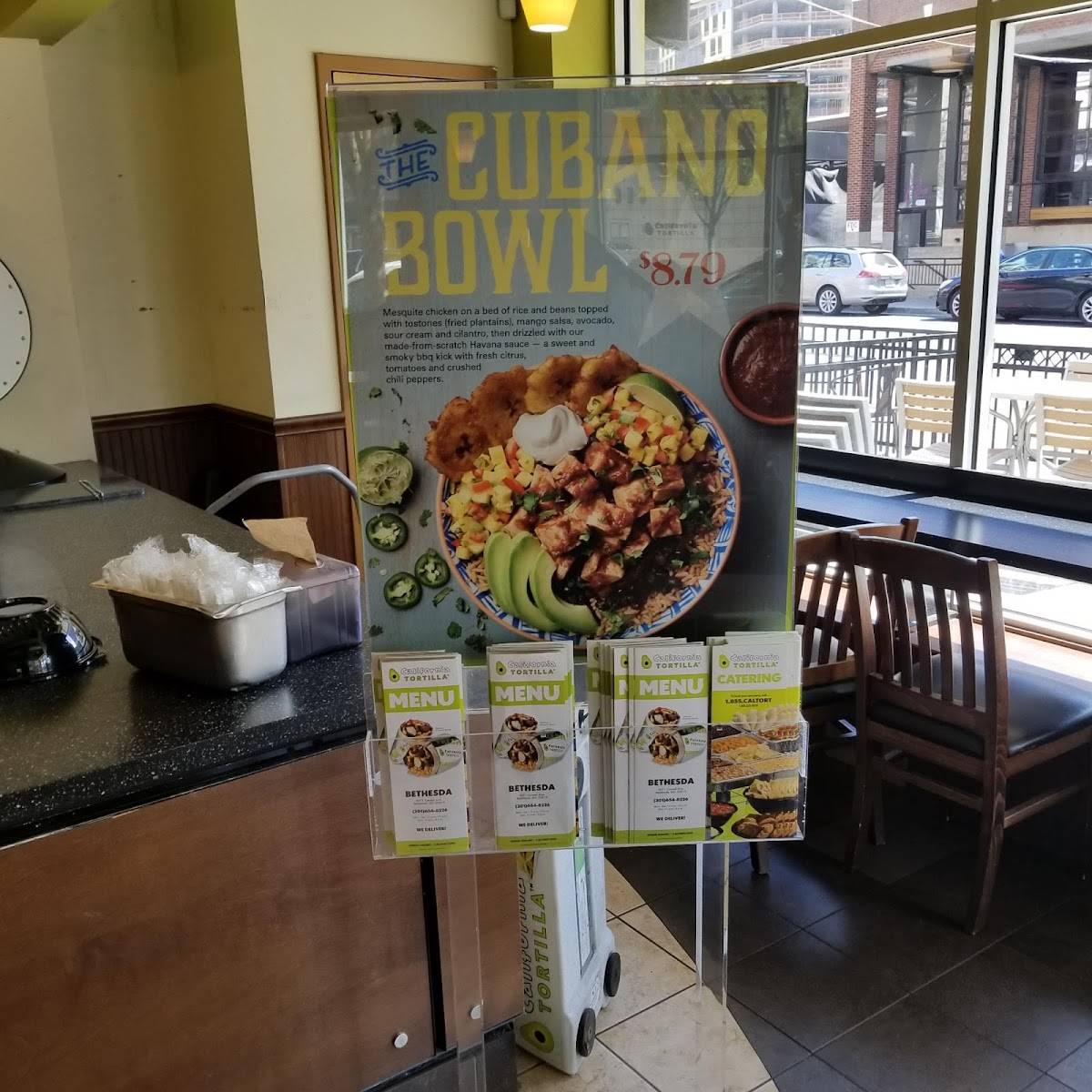 Menu at California Tortilla restaurant, Bethesda, Cordell Ave