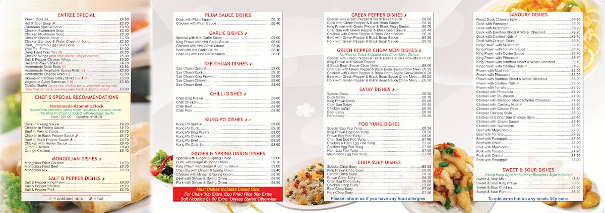 Menu at Camdean Chinese Carry Out fast food, Dunfermline