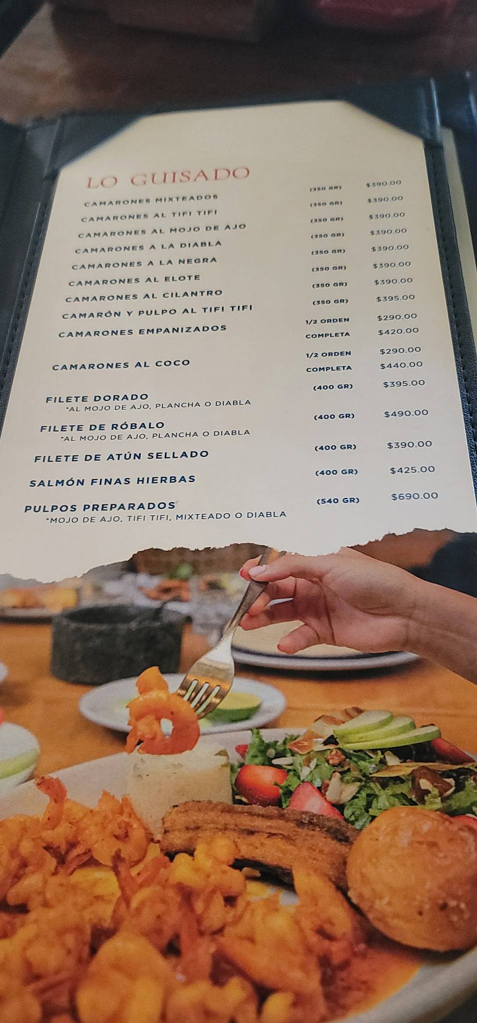 Carta del restaurante Campomar Puerto Vallarta, Puerto Vallarta