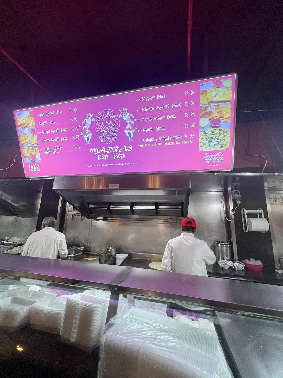 Menu at Eastern Food Bazaar restaurant, Cape Town