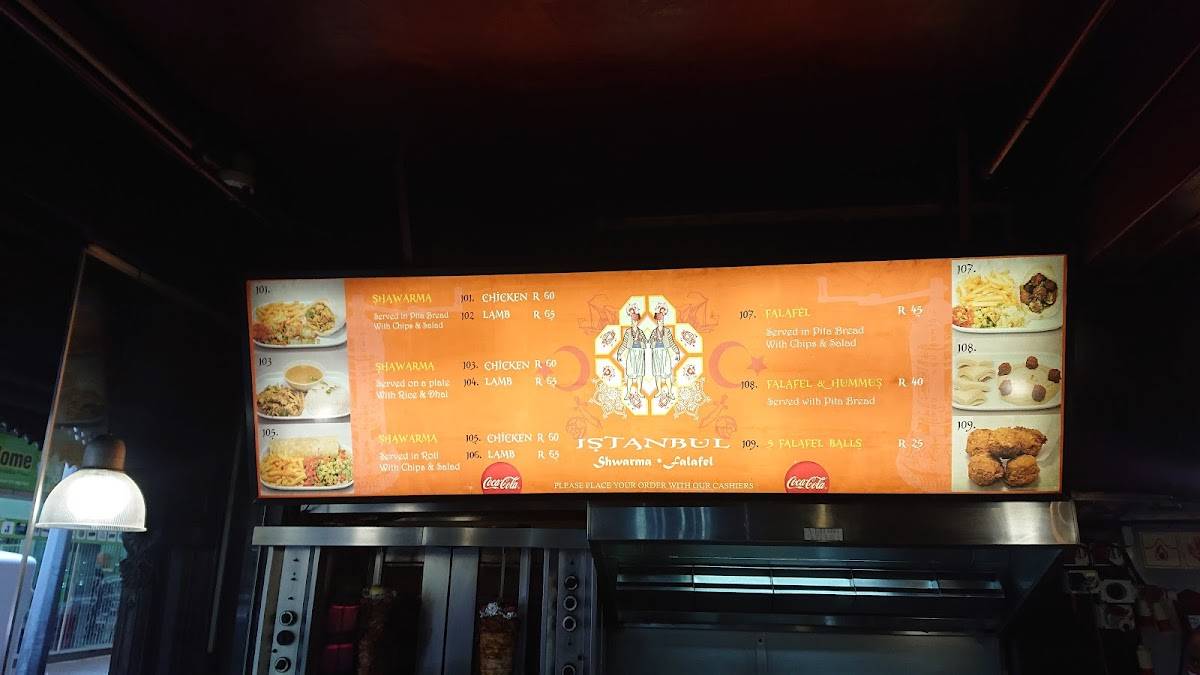 Menu at Eastern Food Bazaar restaurant, Cape Town